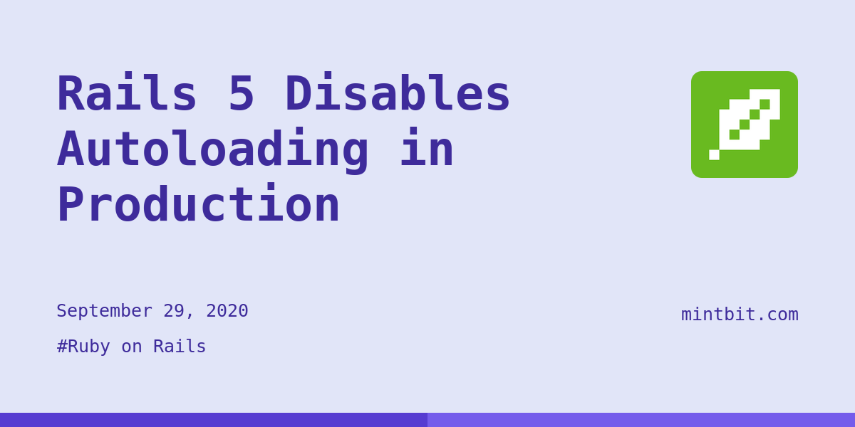 Rails 5 Disables Autoloading in Production - Mintbit